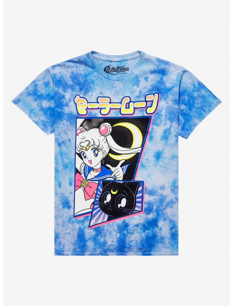 Hot Topic: Sailor Moon & Luna Tie Dye Boyfriend T-Shirt
