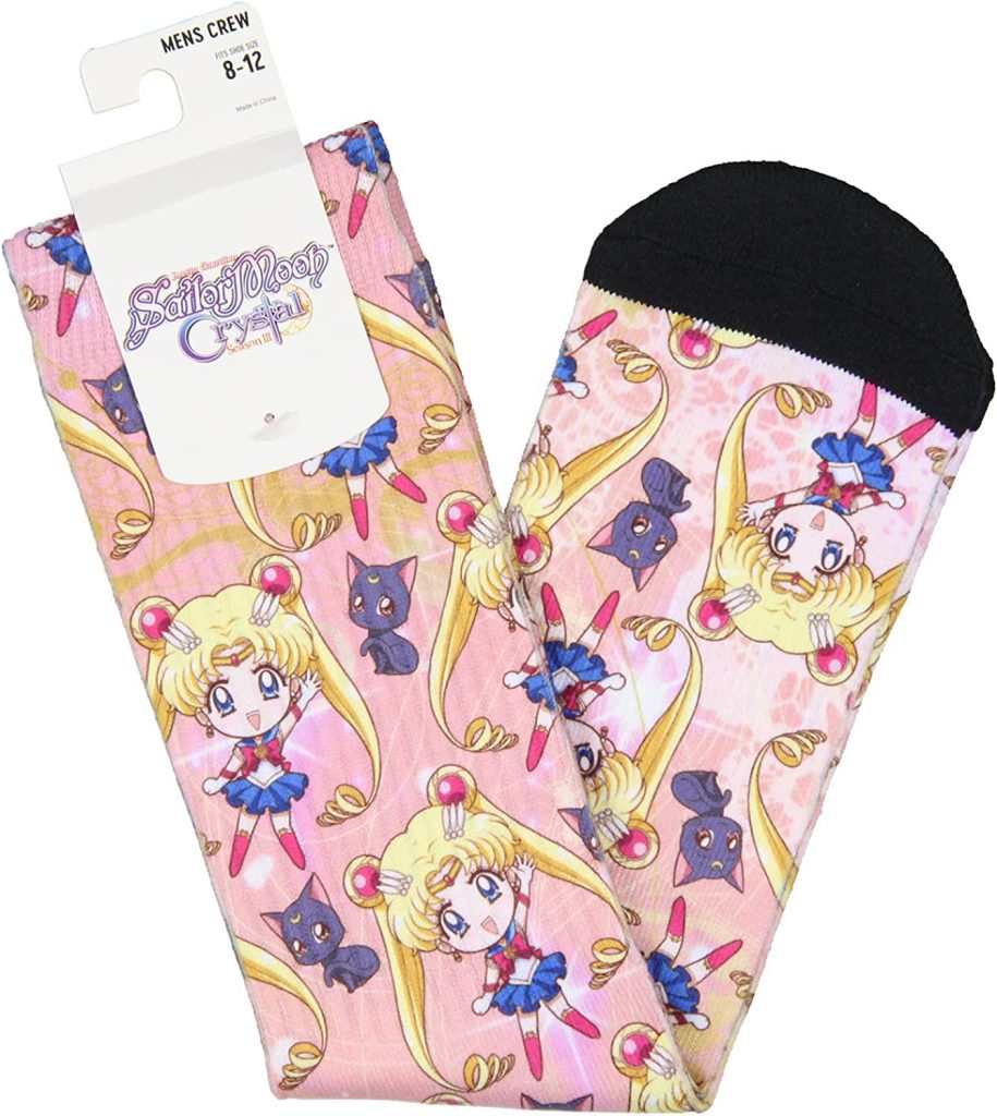 BioWorld: Sailor Moon Crystal and Luna Chibi Collage Crew Socks
