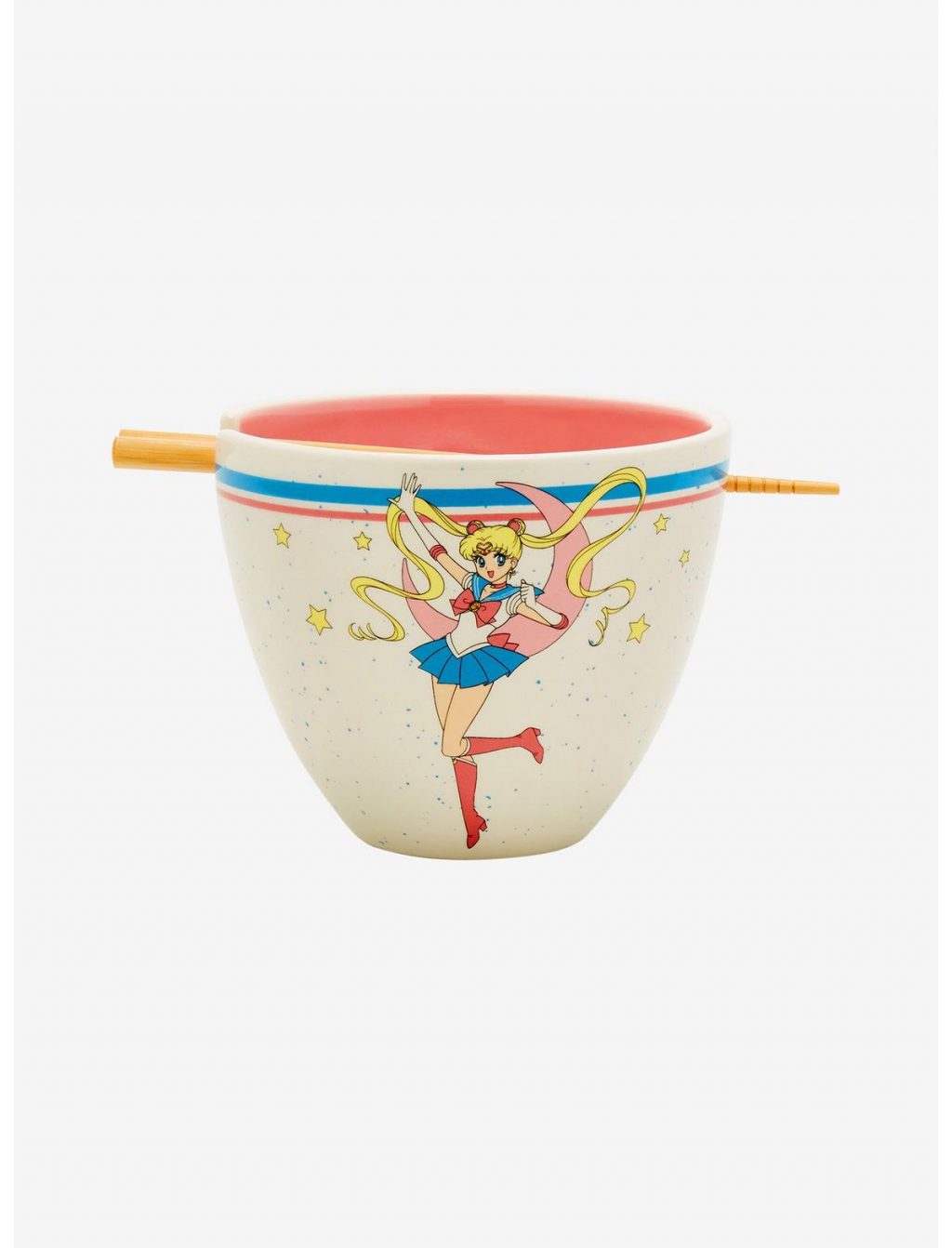 Just Funky: Sailor Moon Pastel Portrait Ramen Bowl with Chopsticks