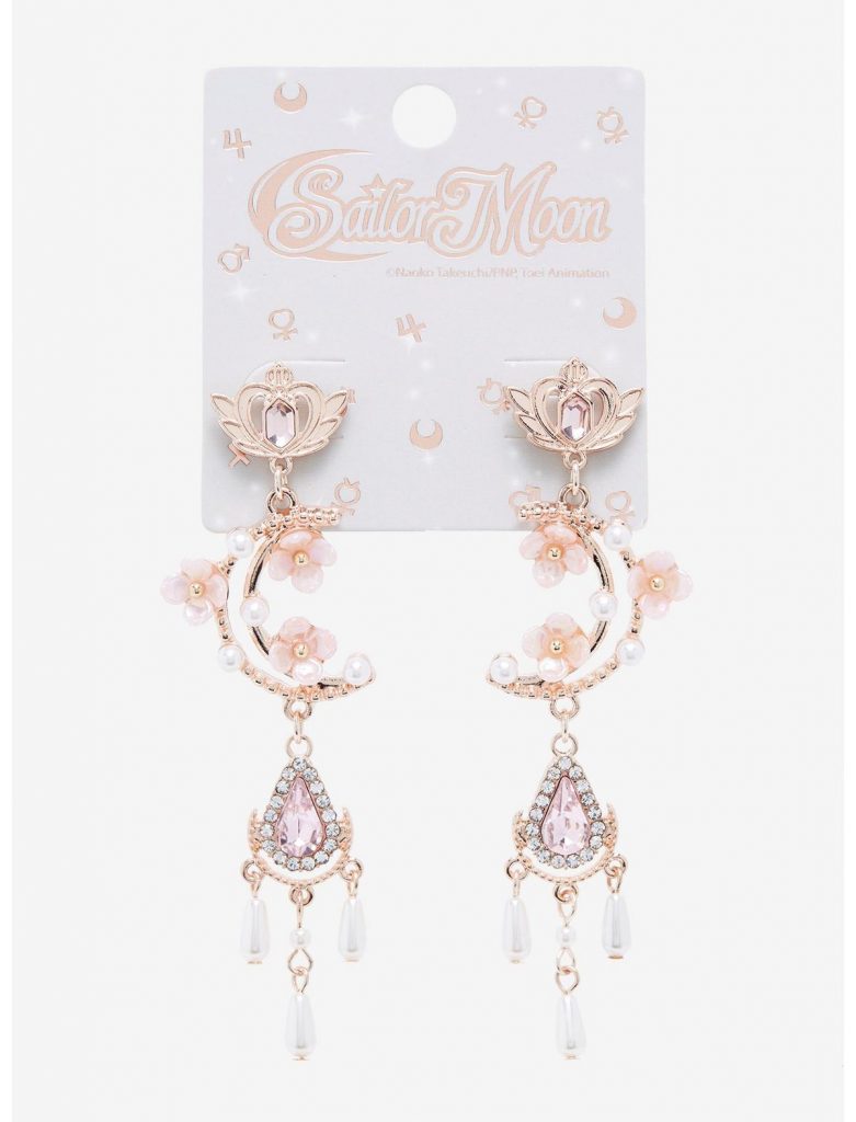 BoxLunch: Neo Queen Floral Crescent Moon Earrings