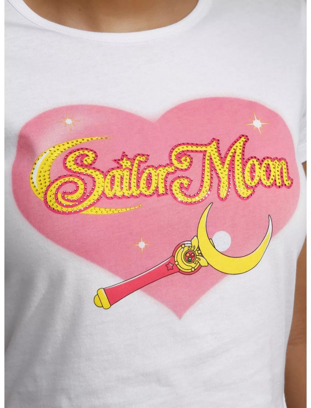 Hot Topic: Sailor Moon Rhinestone Logo Juniors Baby T-Shirt