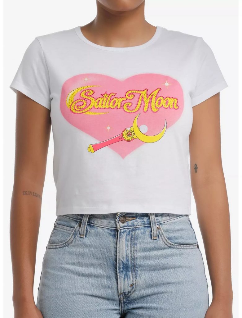 Hot Topic: Sailor Moon Rhinestone Logo Juniors Baby T-Shirt