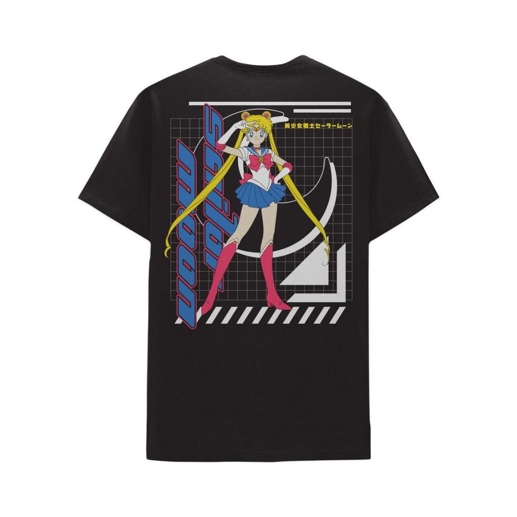 GameStop: Sailor Moon Usagi Tsukino Double Sided Black Unisex T-shirt